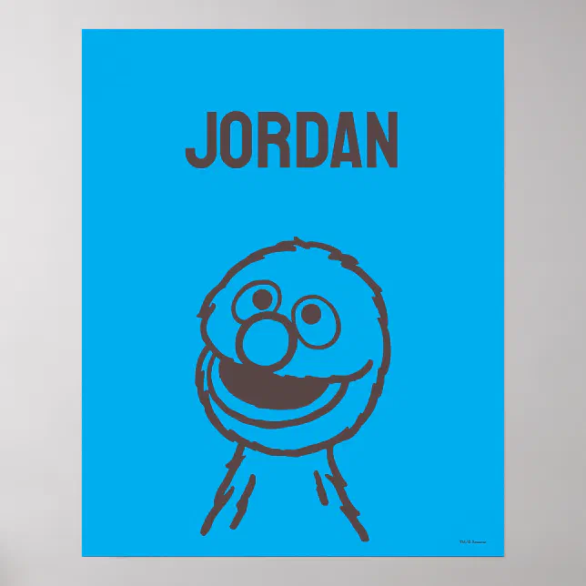Sesame Street | Grover Bright | Add Your Name Poster | Zazzle