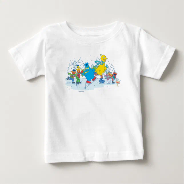 Sesame Street | Ice Skating Friends Baby T-Shirt | Zazzle