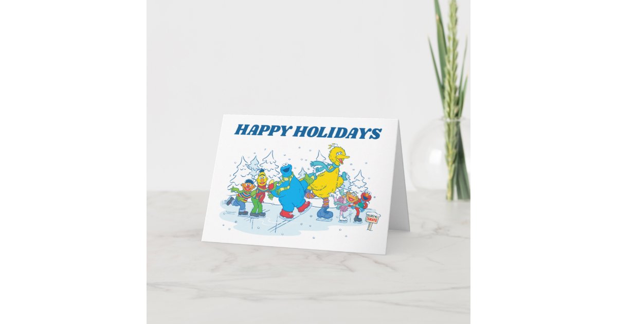 Sesame Street | Ice Skating Friends Card | Zazzle