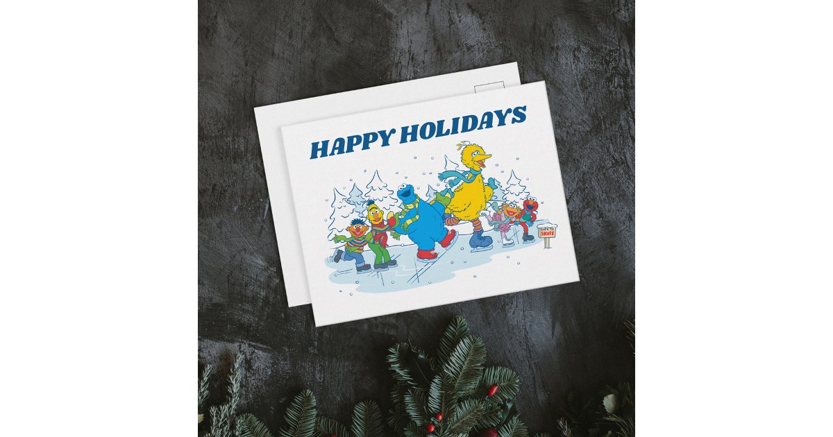 Sesame Street | Ice Skating Friends Postcard | Zazzle
