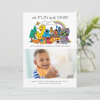 Sesame Street | It's Fun to Be One Invitation | Zazzle