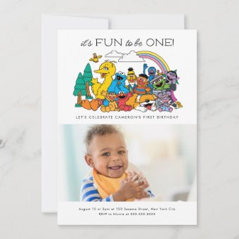 Sesame Street | It's Fun to Be One Invitation | Zazzle