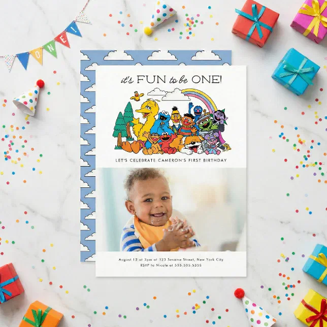 Sesame Street | It's Fun to Be One Invitation | Zazzle