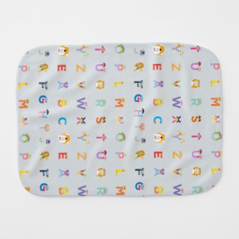 Sesame Street | Letters of the Alphabet Baby Burp Cloth | Zazzle
