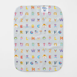 Sesame Street | Letters of the Alphabet Baby Burp Cloth | Zazzle