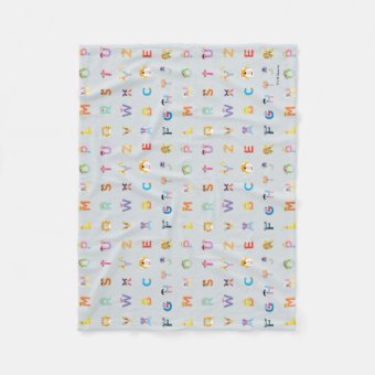Sesame Street | Letters of the Alphabet Fleece Blanket | Zazzle