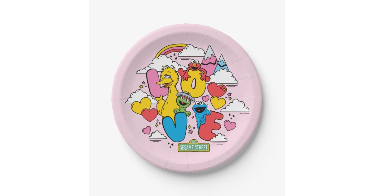 Sesame Street | Love Paper Plates | Zazzle