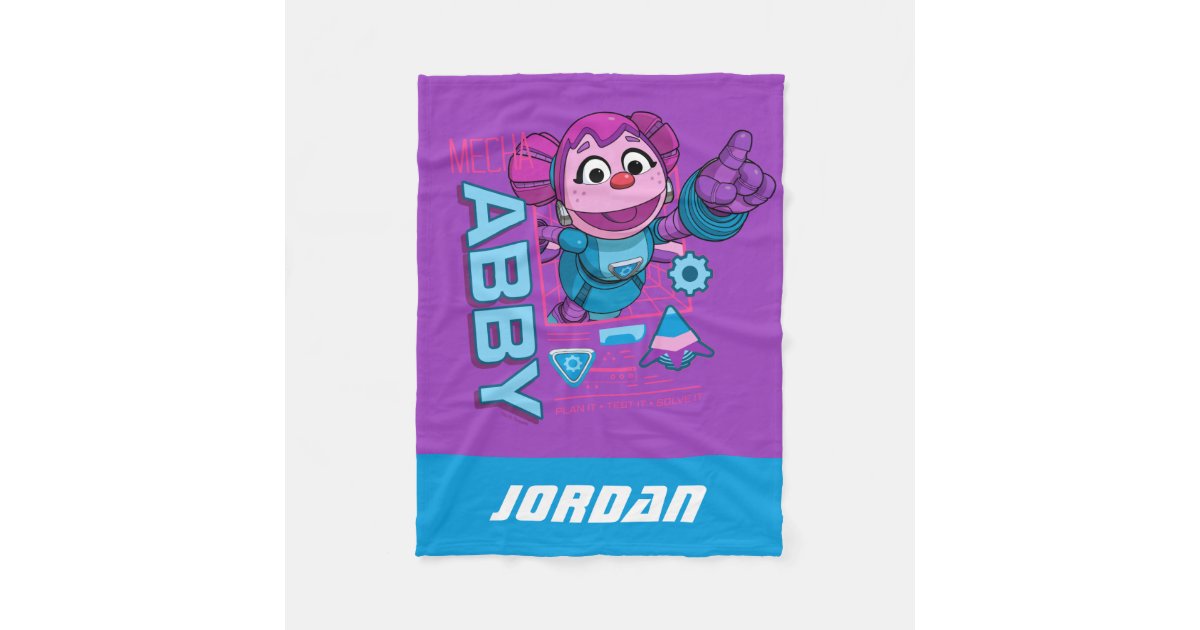 Sesame Street | Mecha Builders Abby | Add Name Fleece Blanket | Zazzle