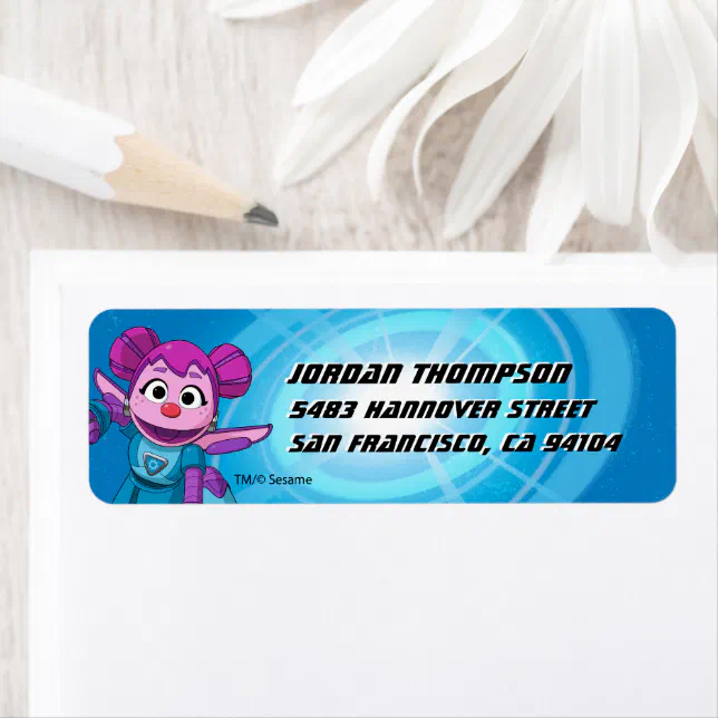 Sesame Street | Mecha Builders Abby In Action Label | Zazzle
