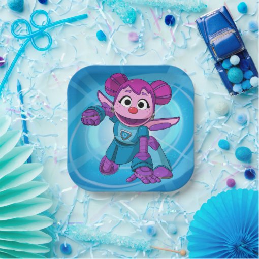 Sesame Street | Mecha Builders Abby In Action Paper Plates | Zazzle