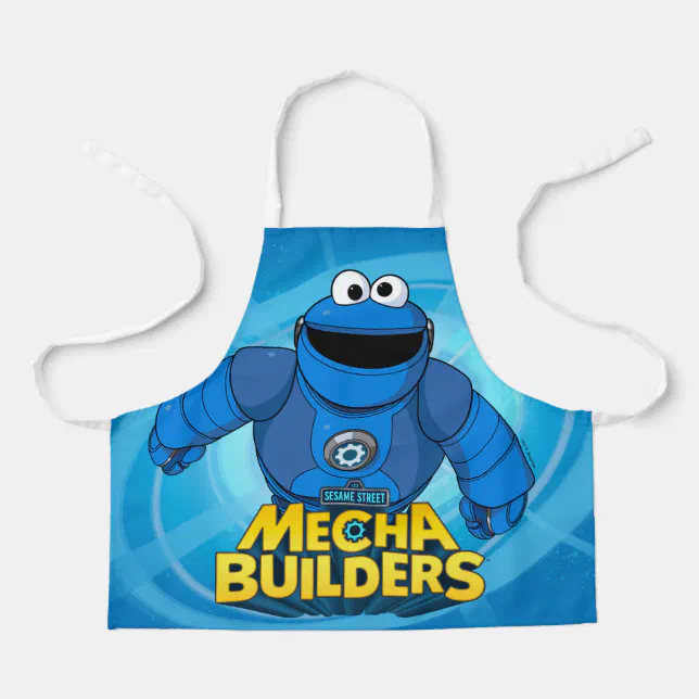 Sesame Street | Mecha Builders Cookie In Action Apron | Zazzle