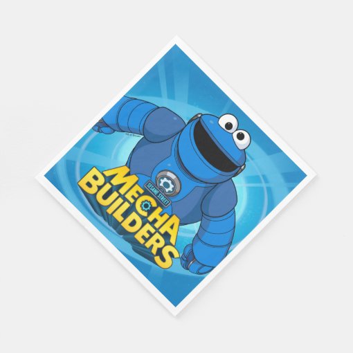 Sesame Street | Mecha Builders Cookie In Action Napkins | Zazzle