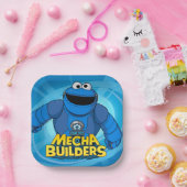Sesame Street | Mecha Builders Cookie In Action Paper Plates | Zazzle
