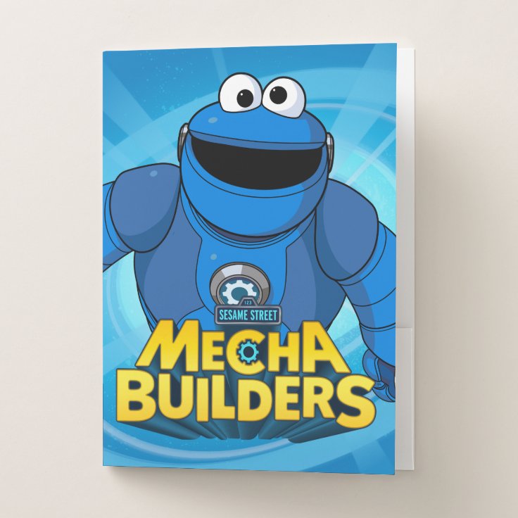 Sesame Street | Mecha Builders Cookie In Action Pocket Folder | Zazzle
