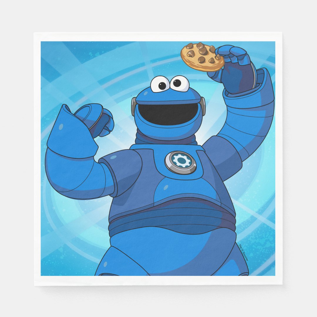 Sesame Street | Mecha Builders Cookie Monster Napkins | Zazzle