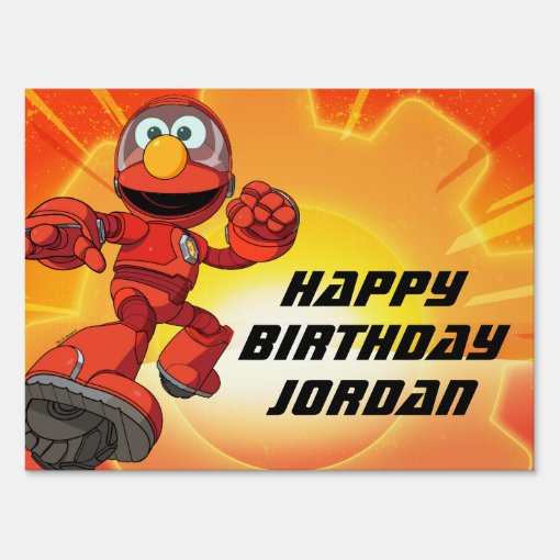 Sesame Street | Mecha Builders Elmo | Add Name Sign | Zazzle