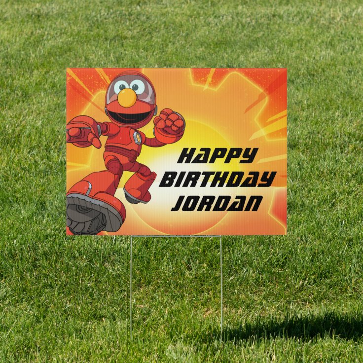 Sesame Street | Mecha Builders Elmo | Add Name Sign | Zazzle