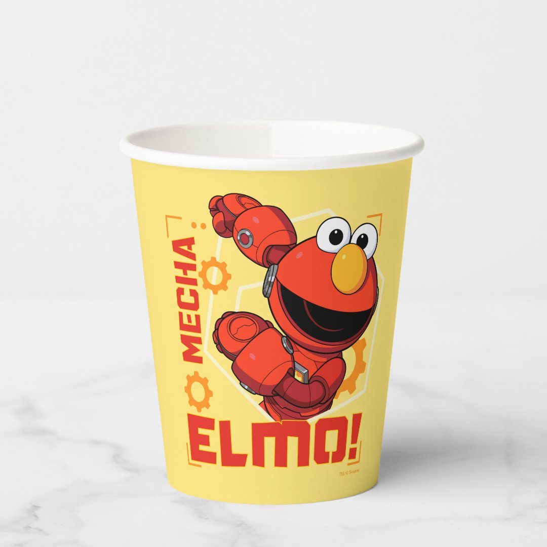 Sesame Street | Mecha Builders Elmo Design Paper Cups | Zazzle