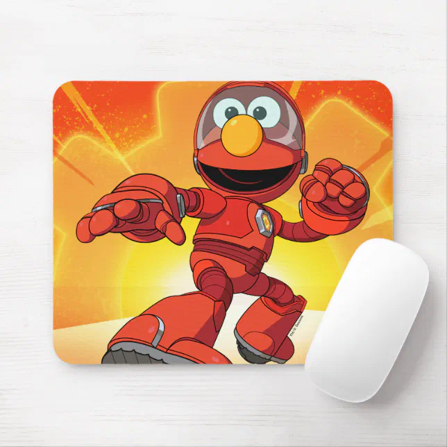 Sesame Street | Mecha Builders Elmo In Action Mouse Pad | Zazzle