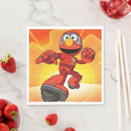 Sesame Street | Mecha Builders Elmo In Action Napkins | Zazzle
