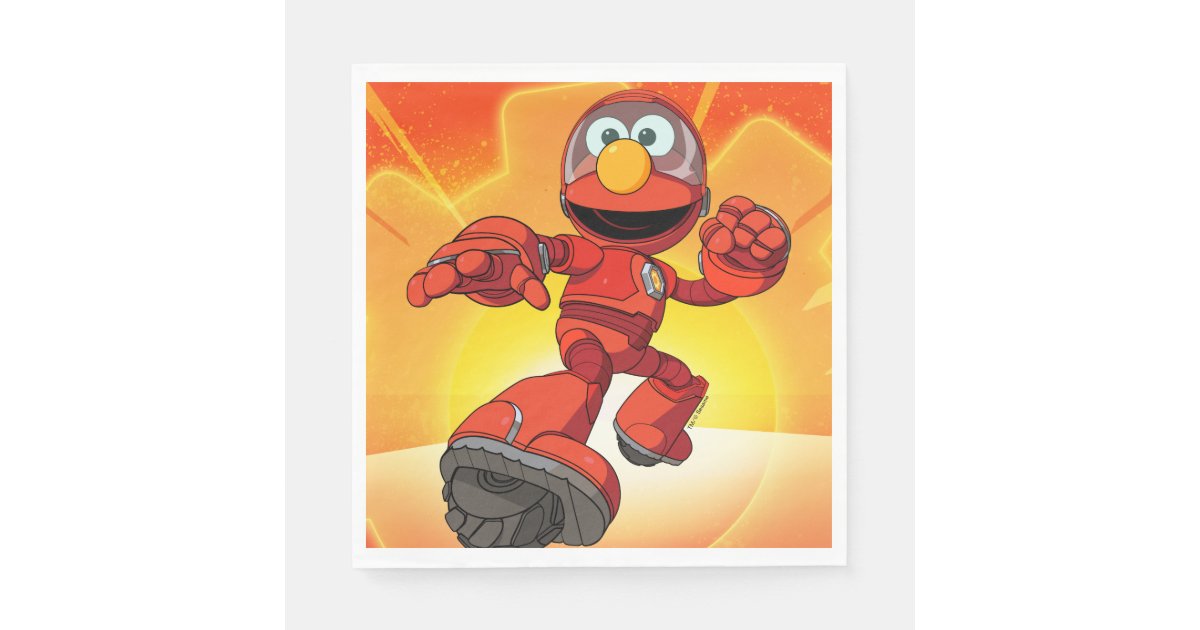 Sesame Street | Mecha Builders Elmo In Action Napkins | Zazzle