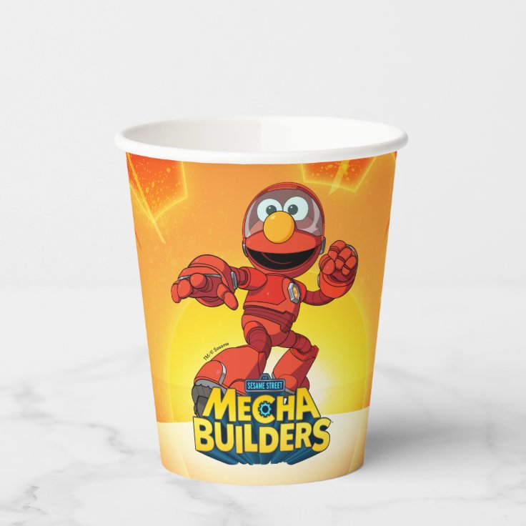Sesame Street | Mecha Builders Elmo In Action Paper Cups | Zazzle