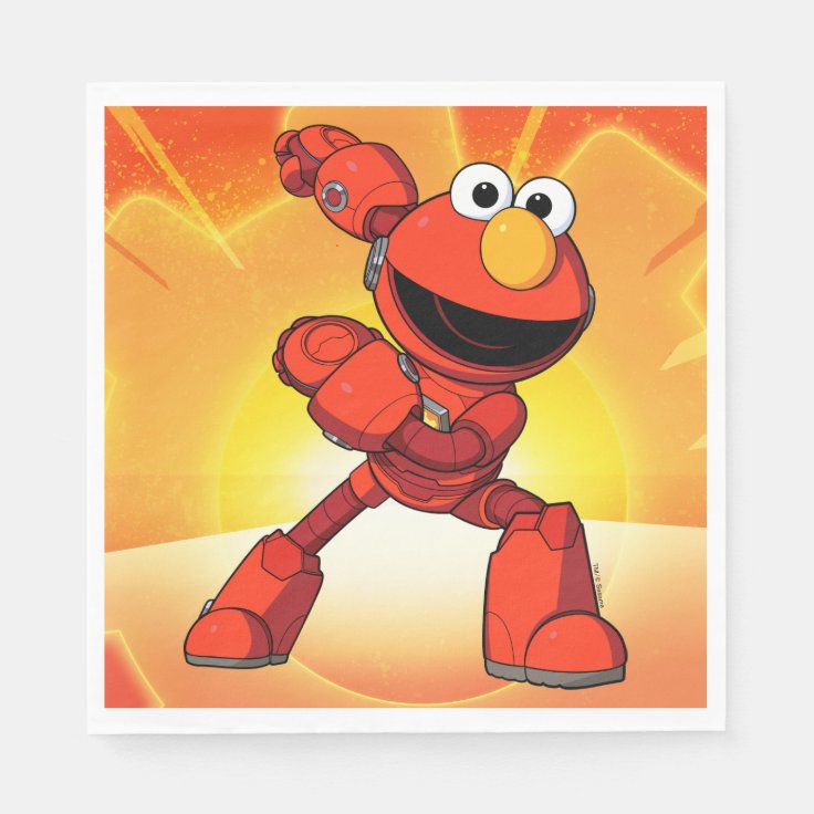 Sesame Street | Mecha Builders Elmo Napkins | Zazzle