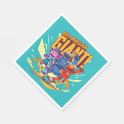 Sesame Street | Mecha Builders Go Mecha Giant! Napkins | Zazzle