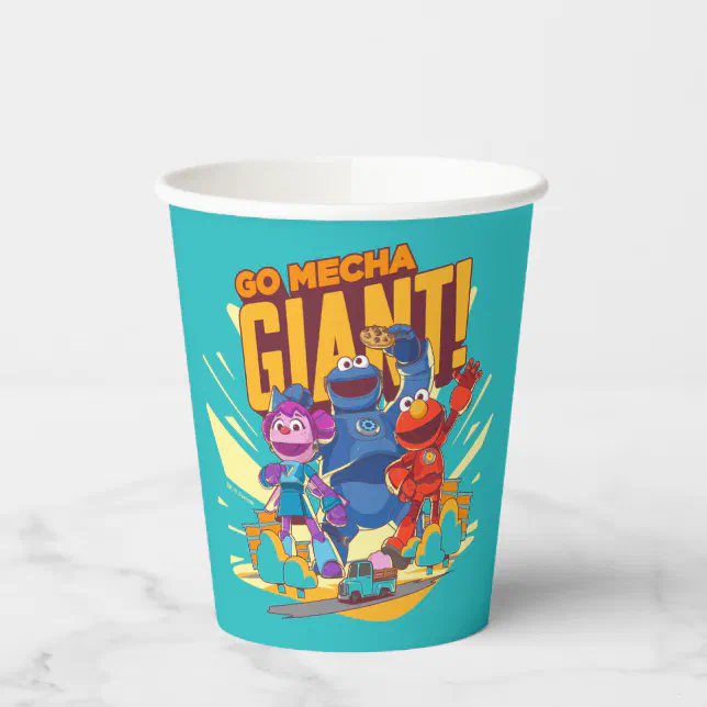 Sesame Street | Mecha Builders Go Mecha Giant! Paper Cups | Zazzle