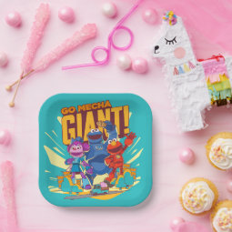 Sesame Street | Mecha Builders Go Mecha Giant! Paper Plates | Zazzle
