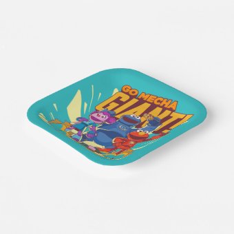 Sesame Street | Mecha Builders Go Mecha Giant! Paper Plates | Zazzle