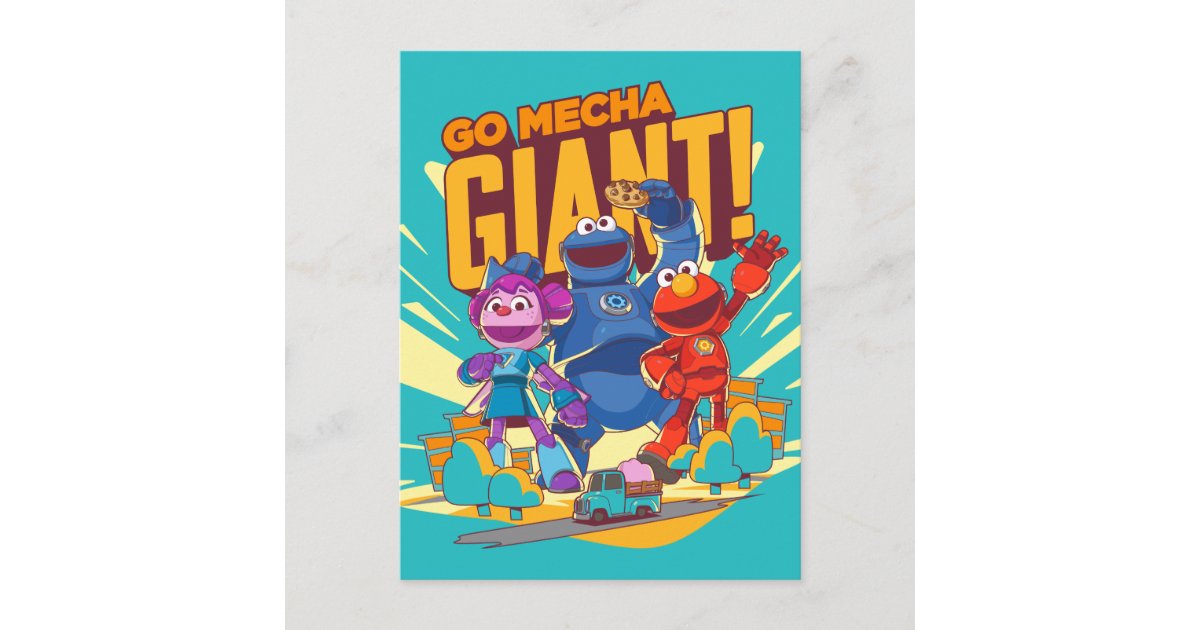 Sesame Street | Mecha Builders Go Mecha Giant! Postcard | Zazzle