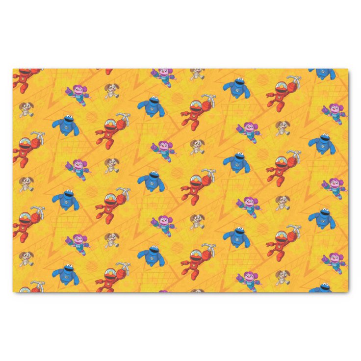 Sesame Street | Mecha Builders Pattern Tissue Paper | Zazzle