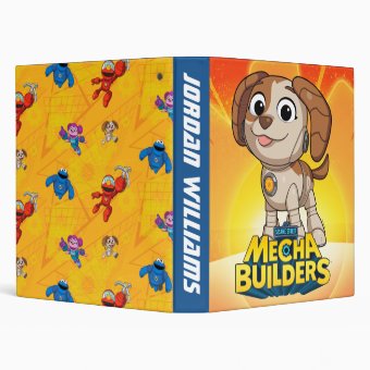 Sesame Street | Mecha Builders Tango Add Your Name 3 Ring Binder | Zazzle