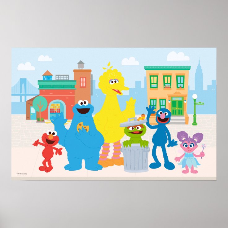 Sesame Street | Neighborhood Scene Poster | Zazzle