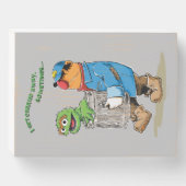 Sesame Street | Oscar & Bruno the Garbage Man Wooden Box Sign | Zazzle