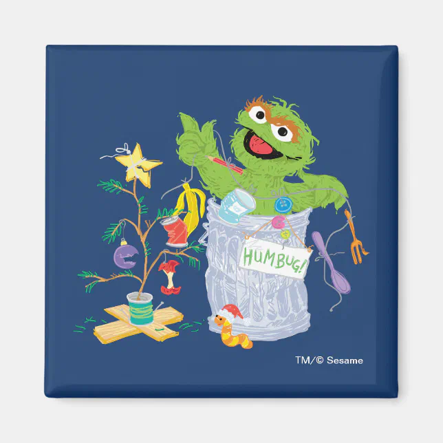 Sesame Street | Oscar - Christmas Tree Magnet | Zazzle