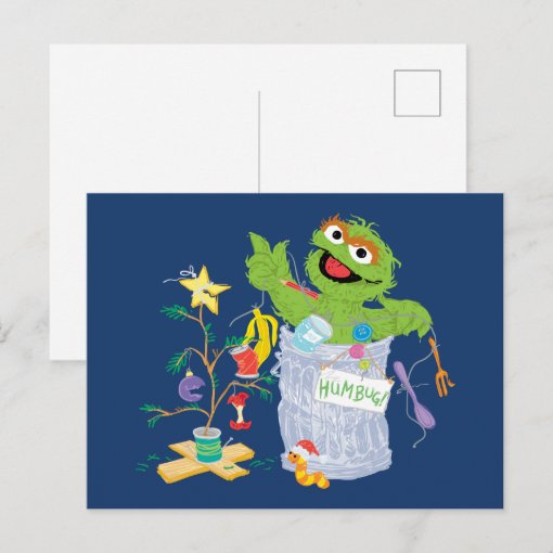 Sesame Street | Oscar - Christmas Tree Postcard | Zazzle