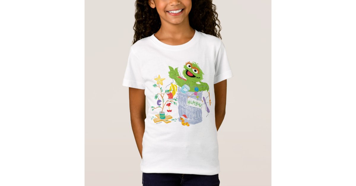 Sesame Street | Oscar - Christmas Tree T-Shirt | Zazzle