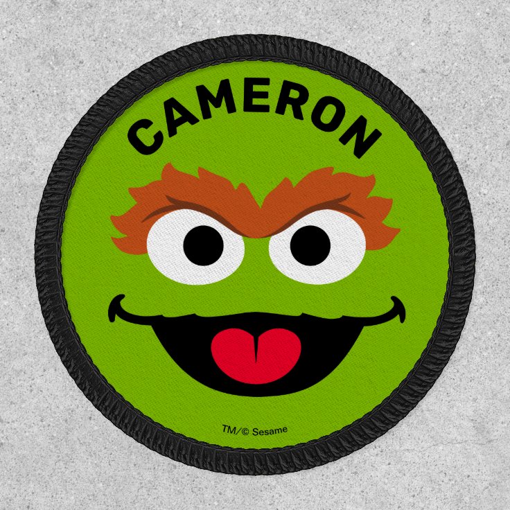 Sesame Street Oscar the Grouch Face Patch | Zazzle