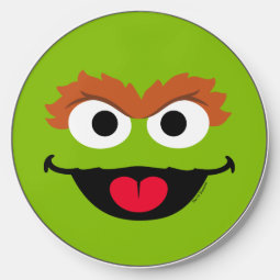 Sesame Street Oscar the Grouch Face Wireless Charger | Zazzle