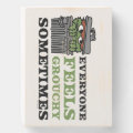 Sesame Street | Oscar the Grouch Feels Grouchy Wooden Box Sign | Zazzle