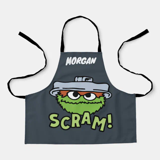 Sesame Street | Oscar the Grouch Scram! | Add Name Apron | Zazzle