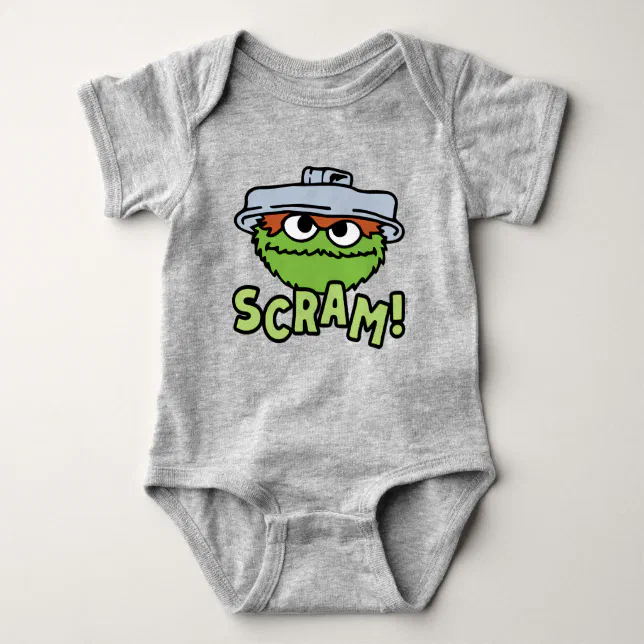 Sesame Street | Oscar the Grouch Scram! Baby Bodysuit | Zazzle
