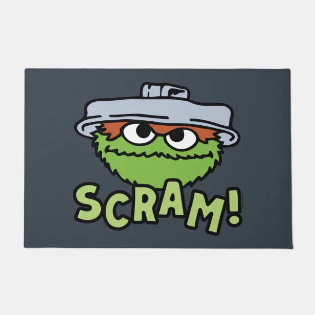 Sesame Street | Oscar the Grouch Scram! Doormat | Zazzle