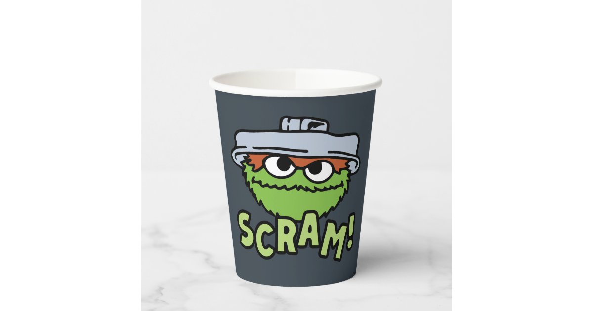 Sesame Street | Oscar the Grouch Scram! Paper Cups | Zazzle