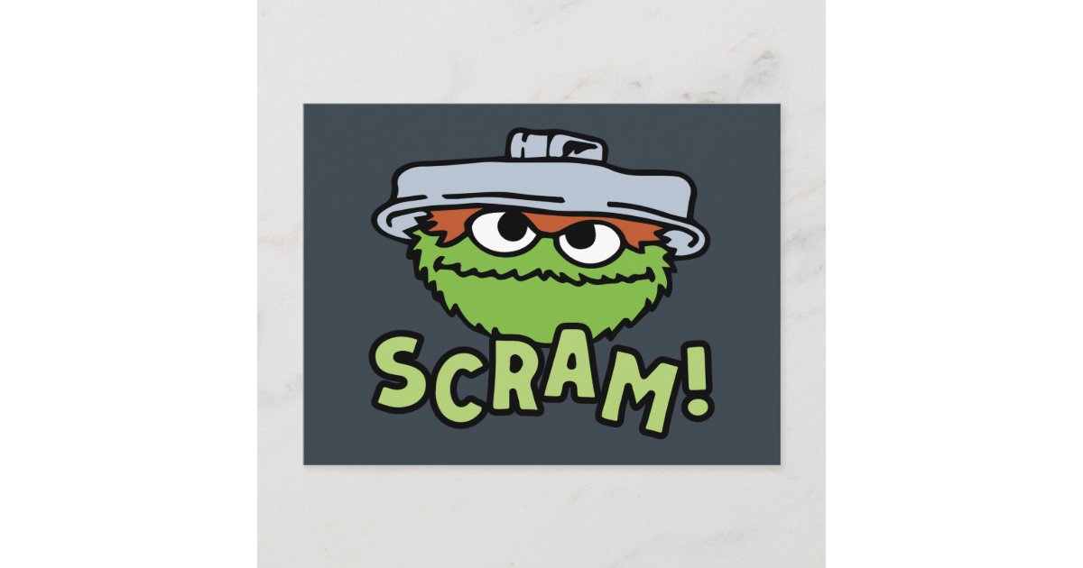 Sesame Street | Oscar the Grouch Scram! Postcard | Zazzle