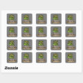 Sesame Street | Oscar the Grouch Trashed Square Sticker | Zazzle