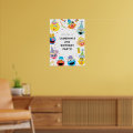 Sesame Street Pals Confetti Birthday Welcome Poster | Zazzle