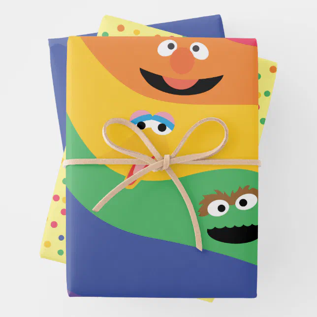 Sesame Street Pals Rainbow Wrapping Paper Sheets | Zazzle